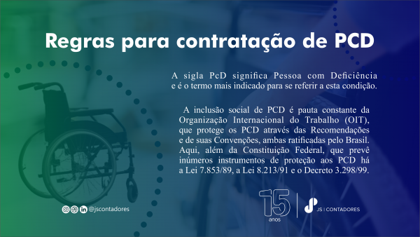 Regras para contratação de PCD (Pessoa com Deficiência) – JS Contadores