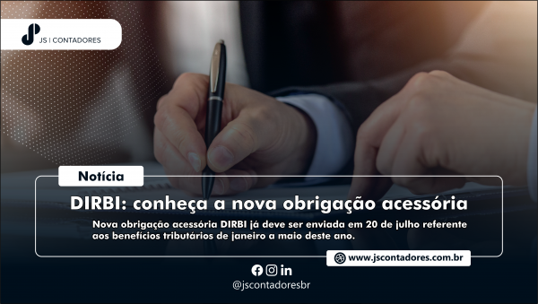 DIRBI: conheça a nova obrigação acessória – JS Contadores